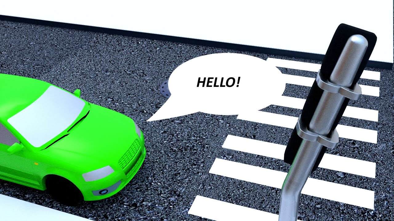 V2I communication between vehicles and traffic lights - YouTube