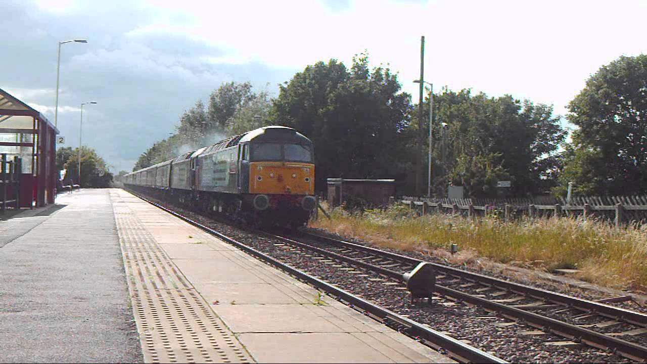 Class 47832 and 47501 run 'The Boat Train' through Micklefield with ...
