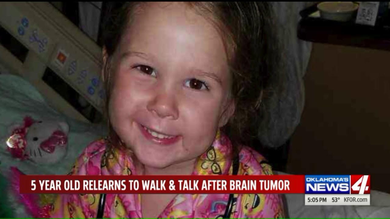 Girl diagnosed with brain tumor after losing ability to walk - YouTube