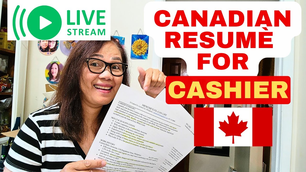 LIVE STREAM: NEW SAMPLE CANADIAN RESUME FOR YOU...SCREENSHOT NA ...
