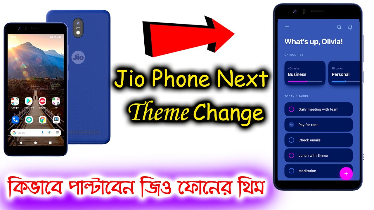 How to Change Jio phone Next Theme ।। Jio phone next new update ।। jio ...