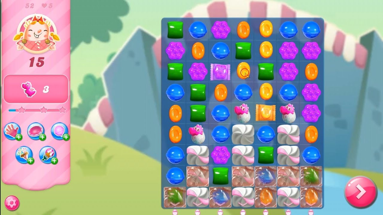 Candy Crush Saga Level 52 NO BOOSTERS - YouTube