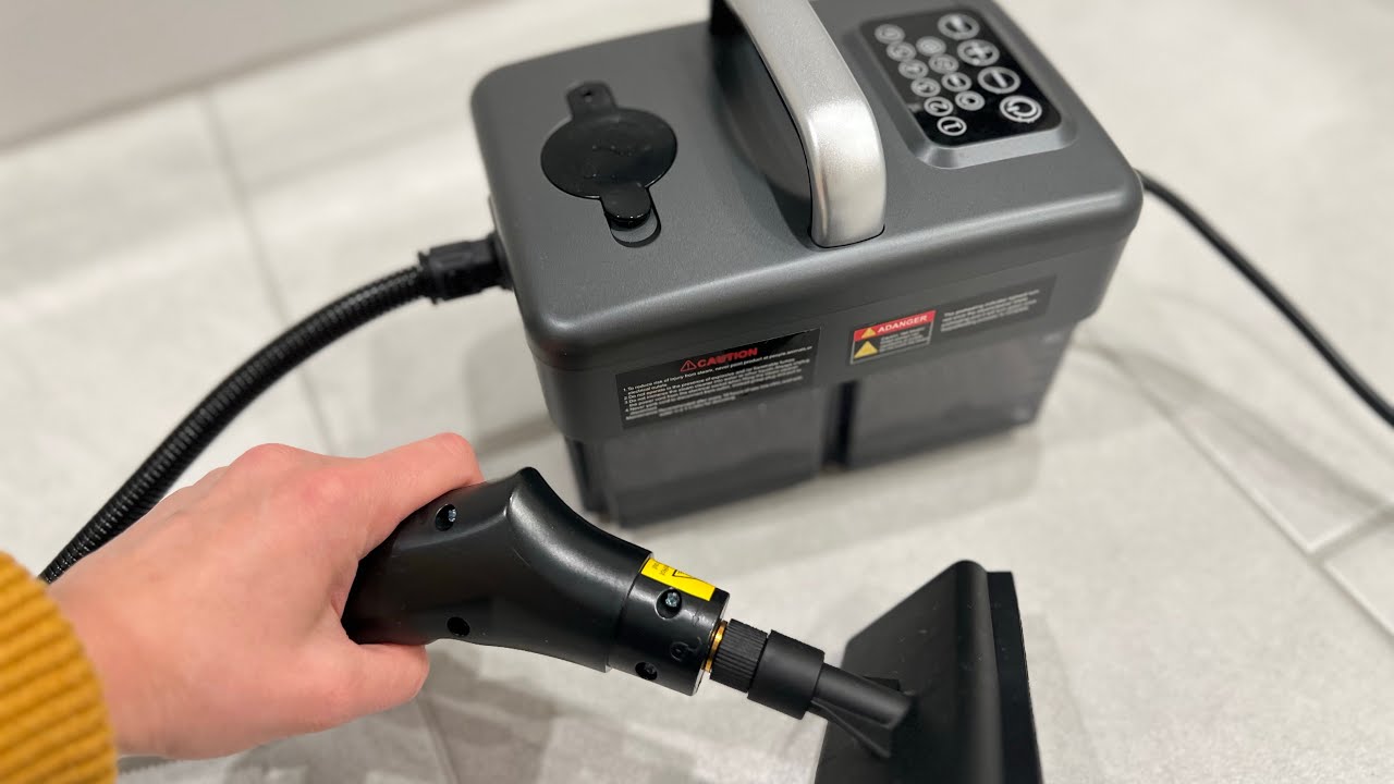 How this steam cleaner works on different surfaces - YouTube