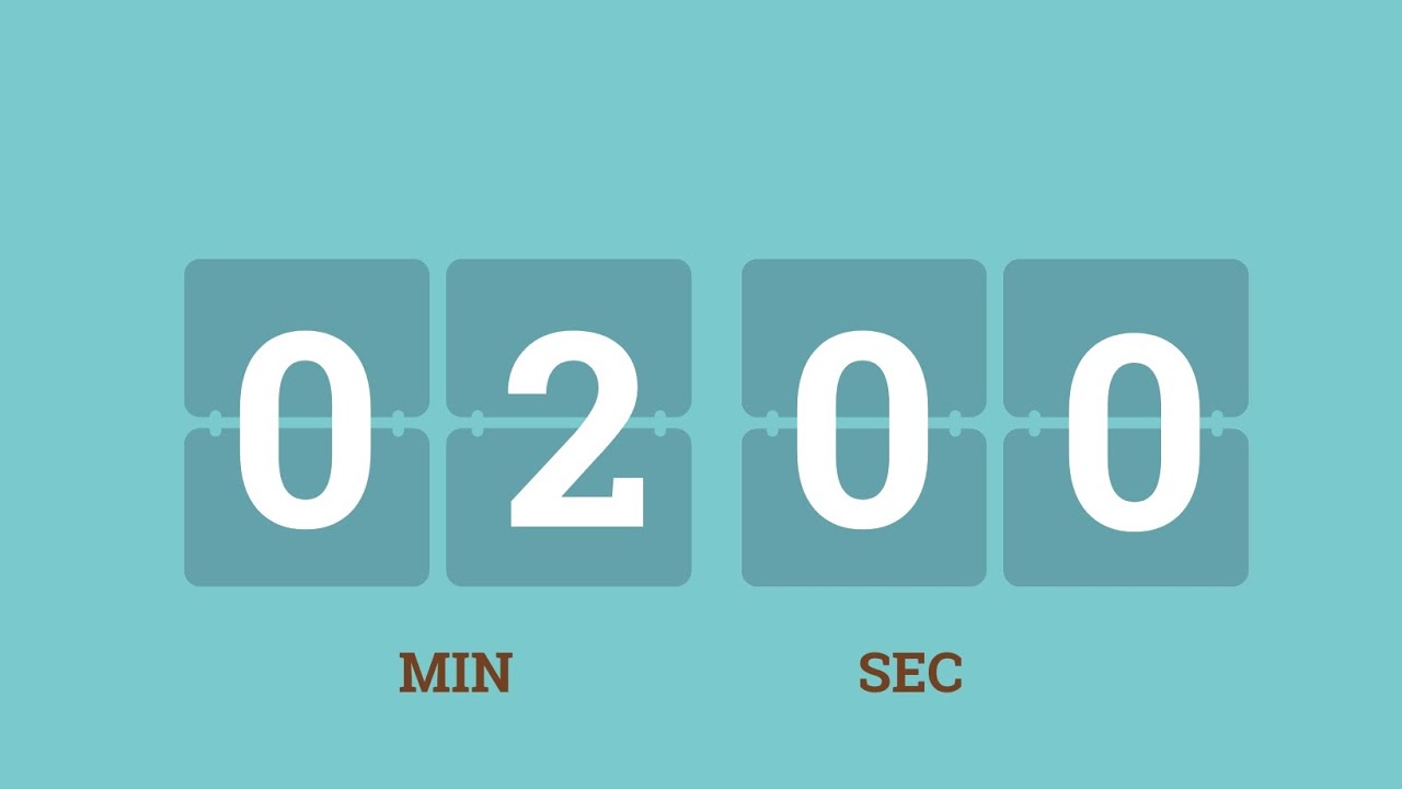 2 Minute Countdown with Clock sound | Two Minute Countdown Timer ...