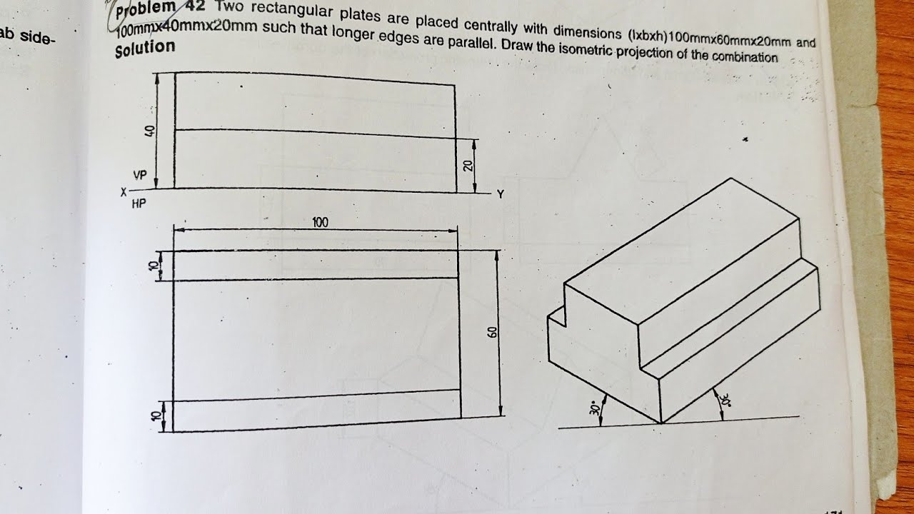 Two rectangular blocks in iso in solid edge software - YouTube