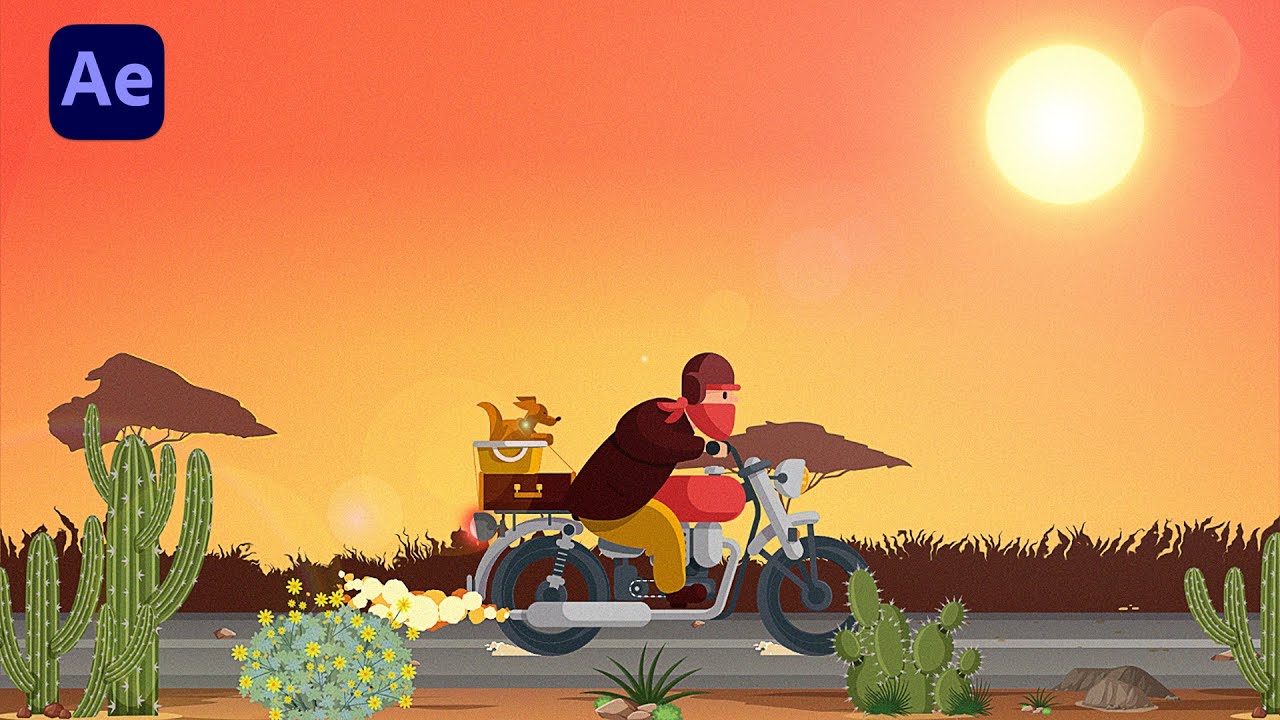 Motorcycle Animation After Effects Tutorial - YouTube