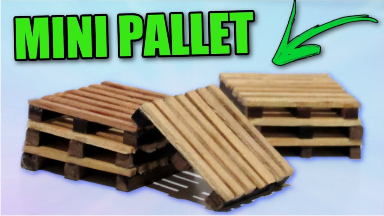 COMO FAZER MINI PALLET PARA MINIATURAS 1/32 | MUITO FÁCIL - YouTube