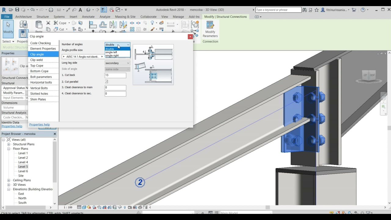 REVIT STEEL CONNECTION TUTORIAL - YouTube