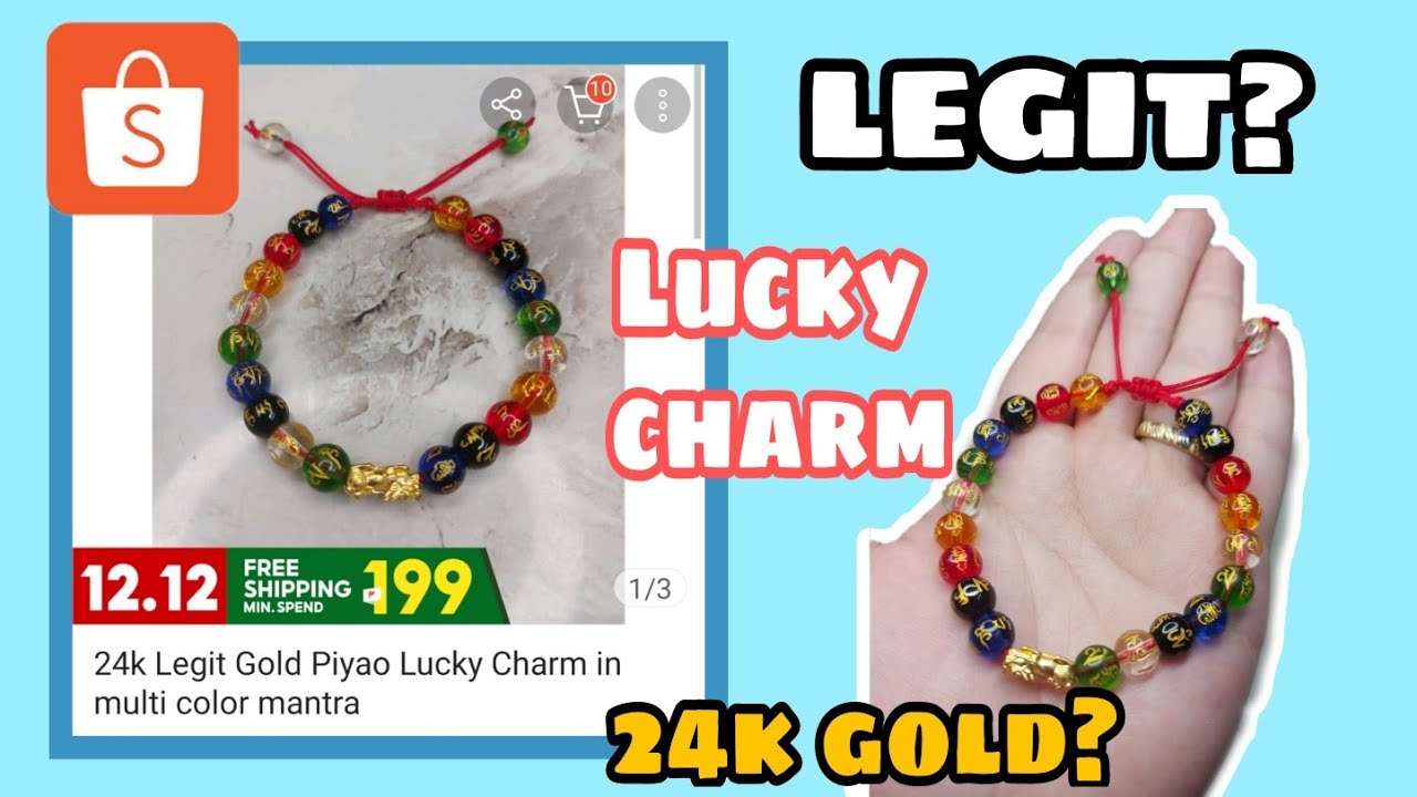 24k Legit?? Gold Piyao Lucky Charm in multi color mantra | Shopee - YouTube