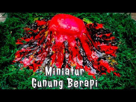 Cara Membuat Miniatur Gunung Berapi Dari Bubur Kertas Mudah - YouTube
