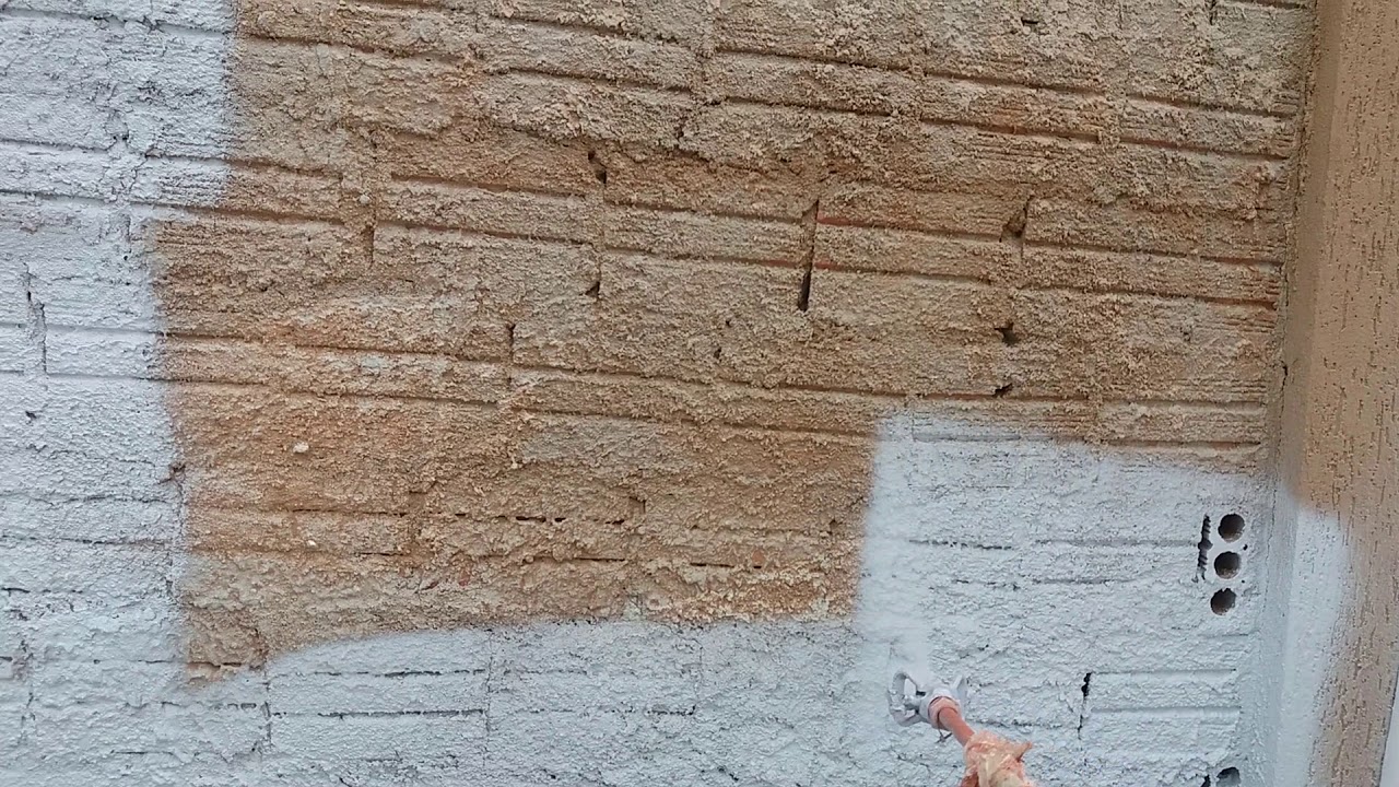 Pintura em muro chapisco - YouTube