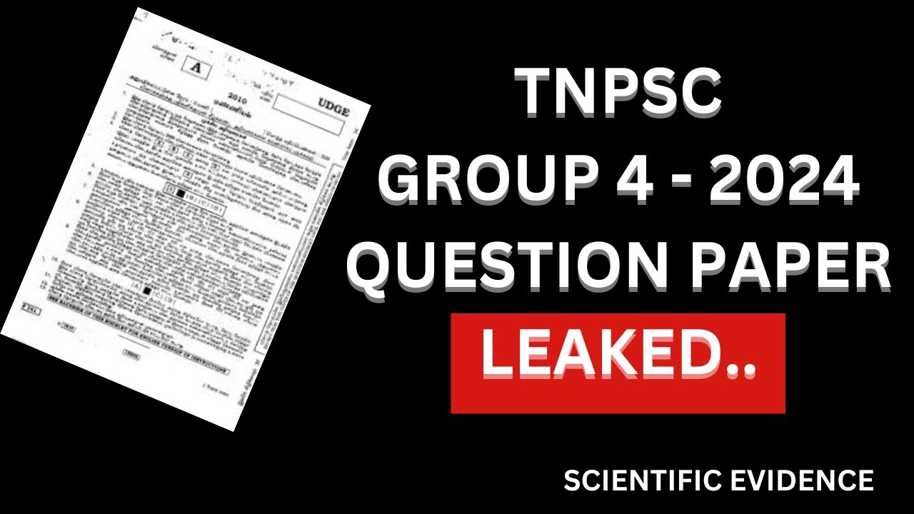 TNPSC GROUP 4 QUESTION PAPER LEAKED BY TNPSC LEADER ACADEMY # ...