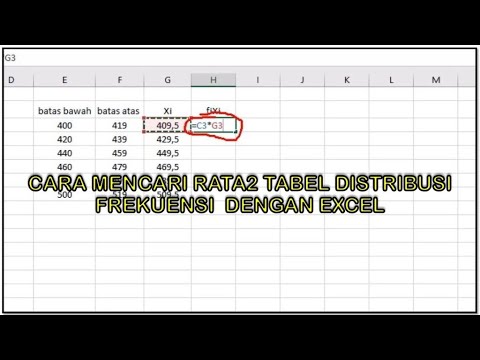 cara mencari rata rata data dalam tabel distribusi frekuensi ...