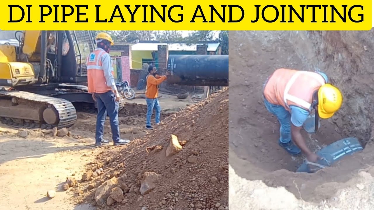 Di pipe laying and jointing | how to laying di pipe #construction - YouTube
