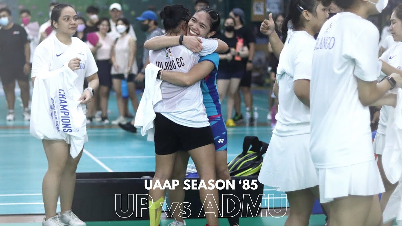 UAAP SEASON '85 WOMEN'S BADMINTON FINALS: Inlayo (UP) vs Lunod (ADMU ...