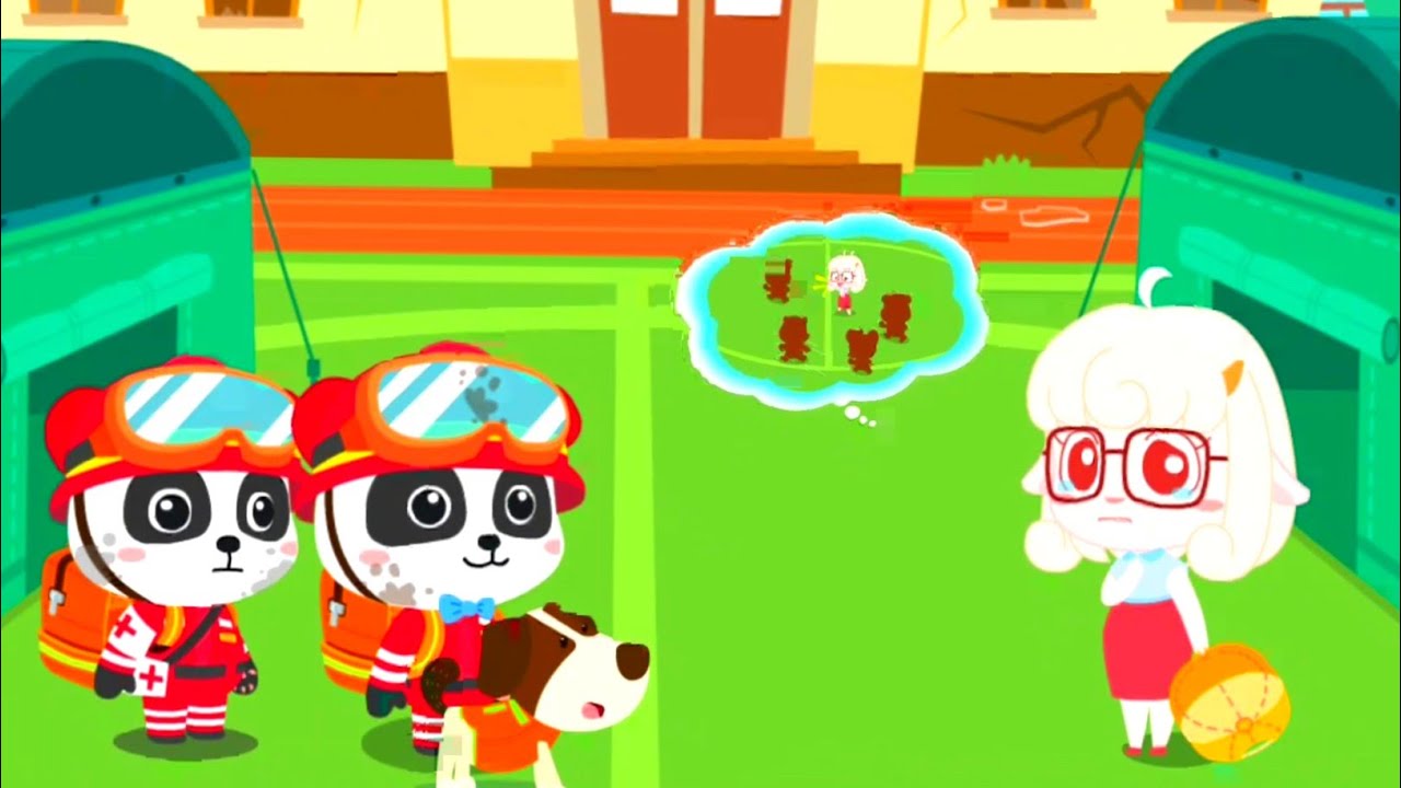 little panda cartoon little panda's town my world - YouTube