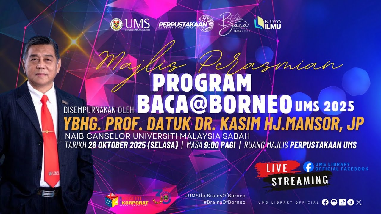 Majlis Perasmian Program Baca@Borneo 2025 - YouTube