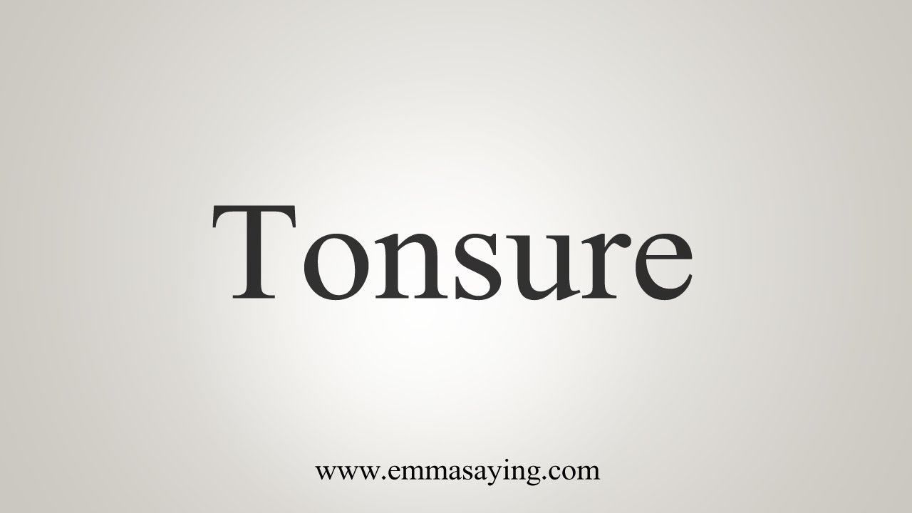 How To Say Tonsure - YouTube
