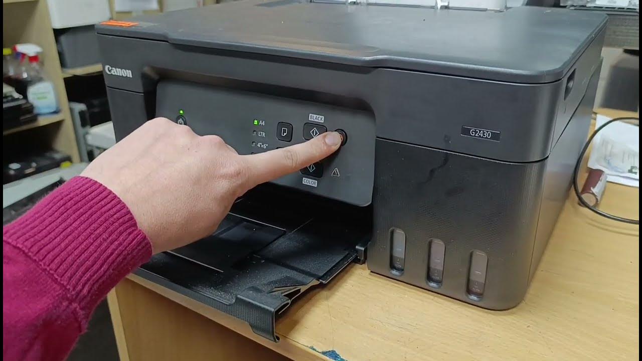 Canon G2430 калибровка печатающих головок! - YouTube