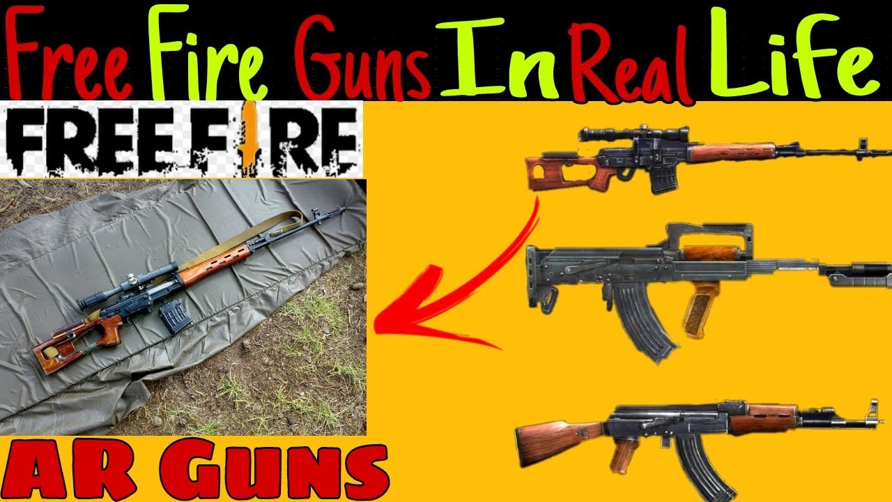 Free Fire AR Guns In Real Life.|it'z Derek|(Part:-AR). - YouTube