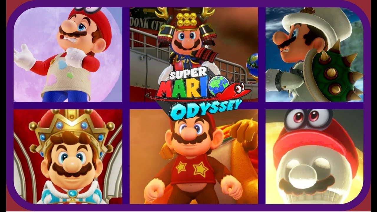 Super Mario Odyssey-All Costumes - YouTube
