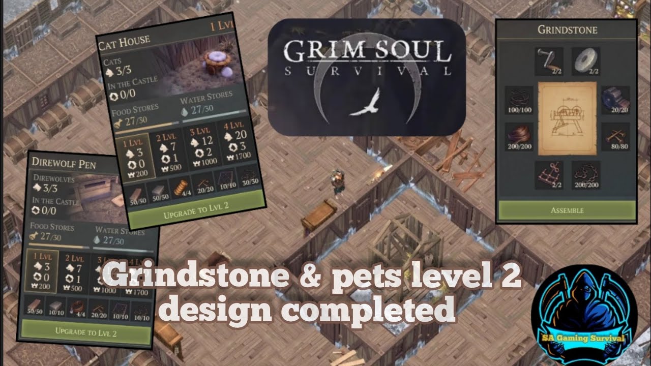 Grindstone and level 2 pets design completed , adding a base design...Grim Soul Survival - EP-15 ...