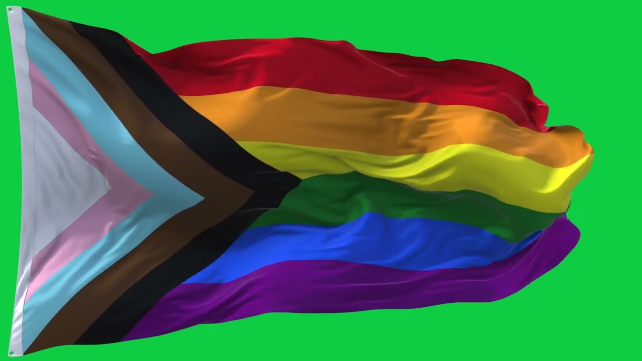 🏳️‍🌈 LGBT Progress Pride Flag 🏳️‍🌈 | Green Screen | Chrome Matte - YouTube