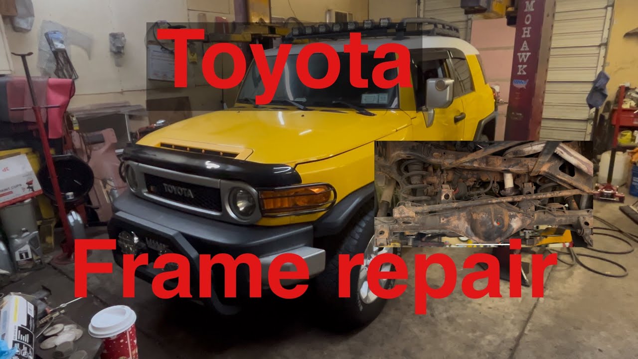 Toyota FJ cruiser rusty frame repair - YouTube