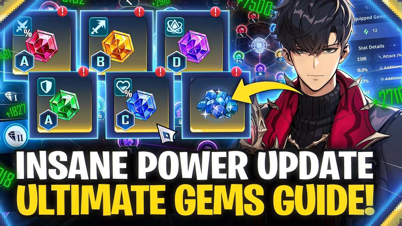 INSANE POWER BOOST! UPDATED GEMS GUIDE! - Solo Leveling Arise - YouTube
