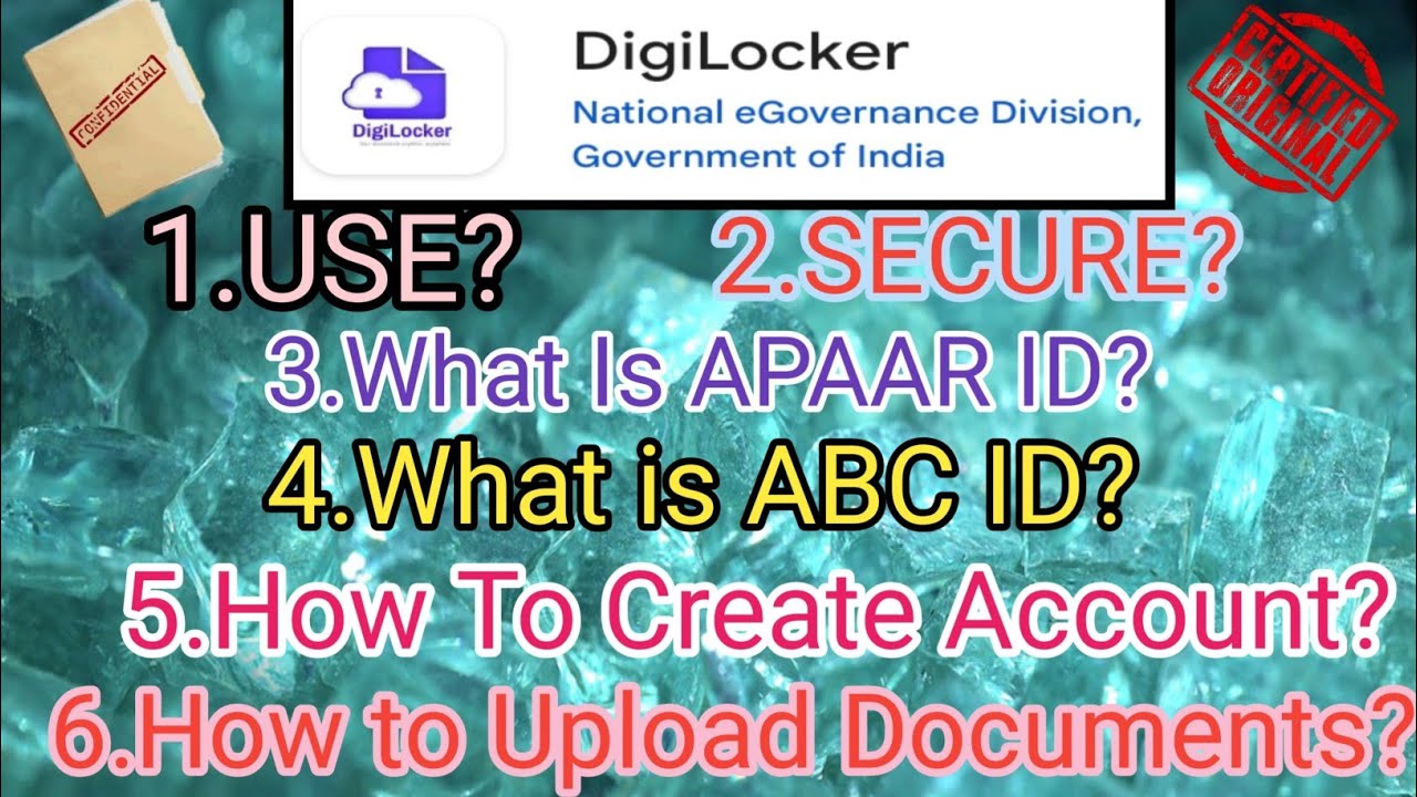 DigiLocker|| Use?, Secure?,APAAR I'd?,ABC id ? || How to Create Account ...