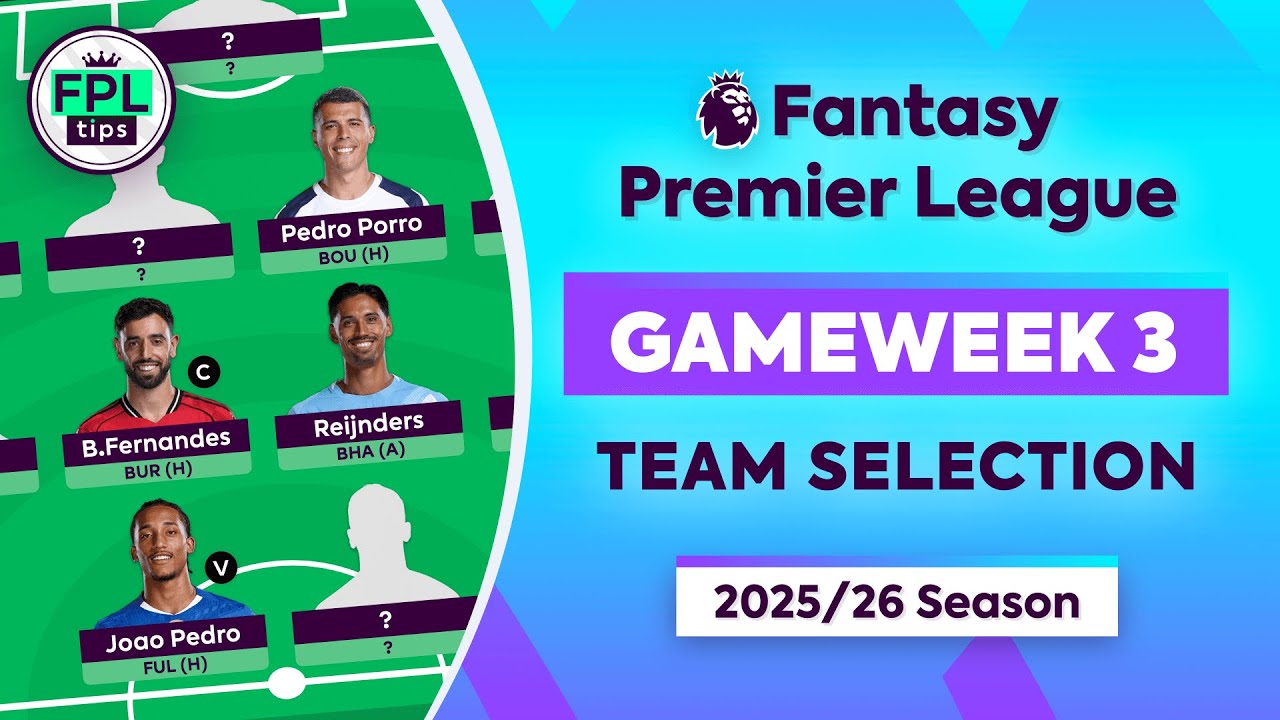 FPL GW3: TEAM SELECTION | Saka Out! Free Hit OFF? | Gameweek 3 | Fantasy Premier League 2025/26 ...