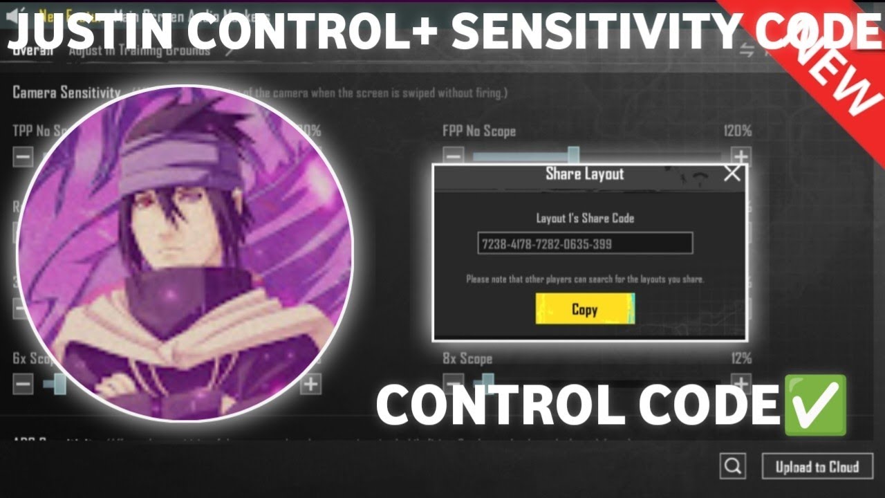 (2023) JUSTIN SENSITIVITY BGMI/ JUSTIN CONTROL CODE/ JUSTIN CONTROL BGMI 5 FINGER LAYOUT STAR ...