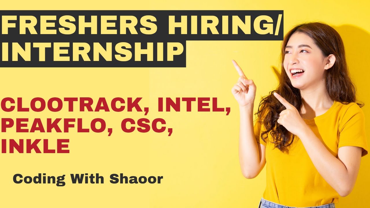 CLOOTRACK, INTEL, INKLE Hiring | OFF Campus Drive 2024, 2023, 2022, 2021 Batch Hiring | Fresher ...