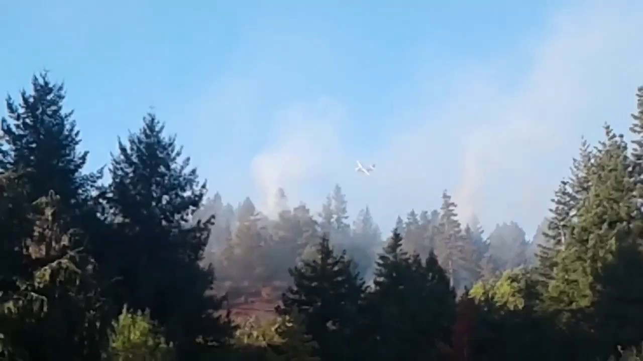 Blue Fire near Blue Lake and Hwy 299 - YouTube
