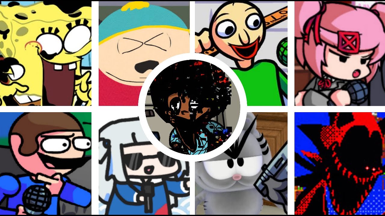 FNF - Airborne but every turn a different character sings (Darkness ...