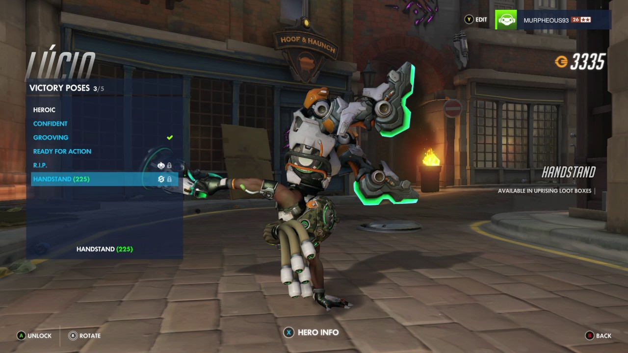 Overwatch Insurrection - Lucios New Victory Pose 'Handstand' - YouTube