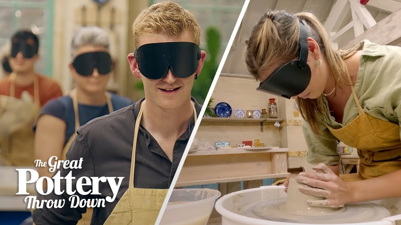 Potters attempt BLINDFOLDED throwing 😲 | The Great Pottery Throw Down ...