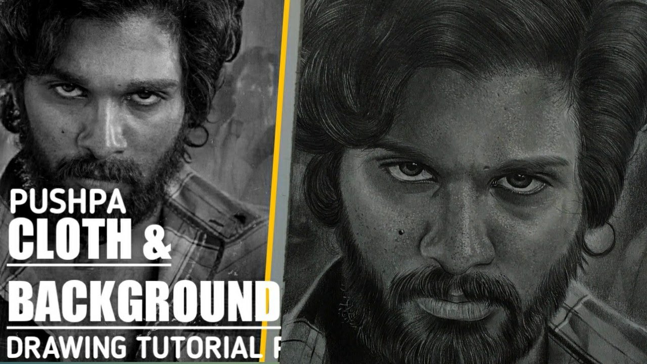 Hyperrealistic Drawing Of pushpa | How to draw Pushpa clothes and ...