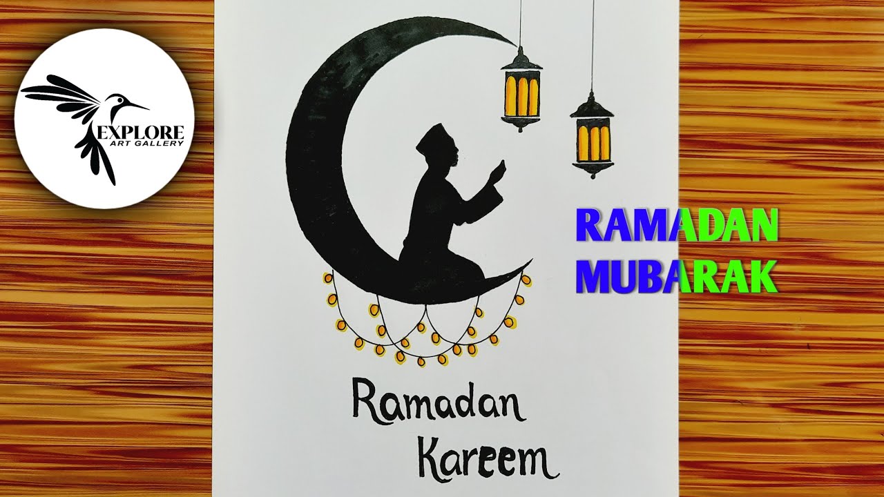 Ramadan Kareem easy drawing | Ramazan 2024 | Ramazan drawing ideas for ...
