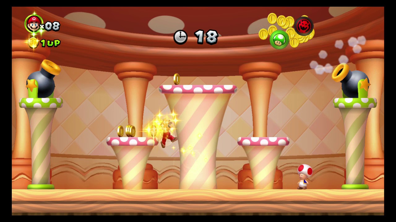 New Super Mario Bros U Acorn Plains-Toad 1UP House - YouTube