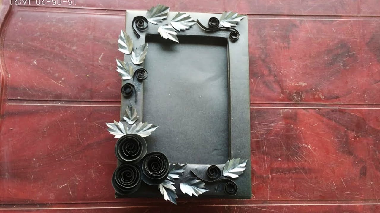 Paper Photo Frame Making At Home | Simple Photo Frame Ideas | Paper ...