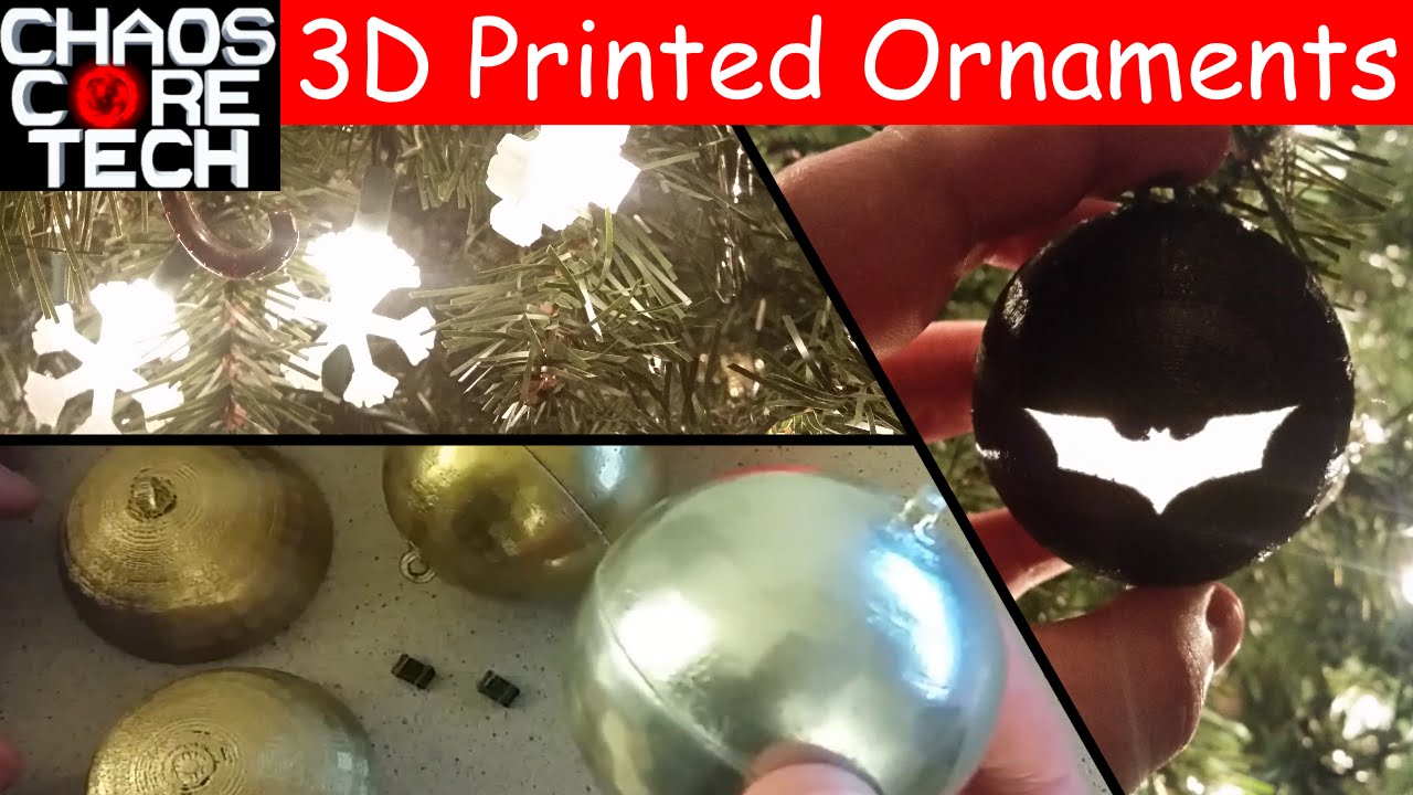 3D Printed Ornaments & Light Toppers! - YouTube