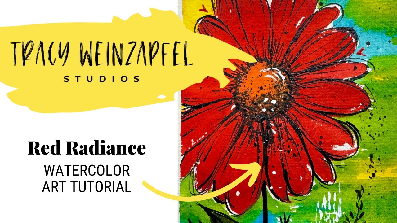 Red Radiance Watercolor Painting (Beginner Art Tutorial) - YouTube