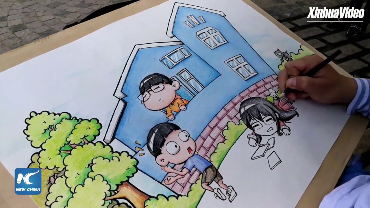 Drawing the “Princess House” in Qingdao - YouTube