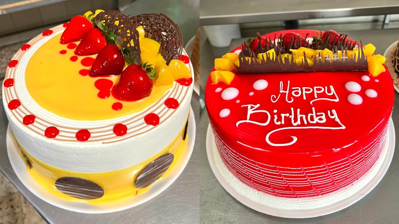 tutorial para decorar pasteles con frutas y chocolate || ideas nuevas ...