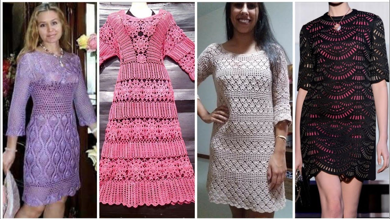 crochet knitting mother's dress Designe collection - YouTube