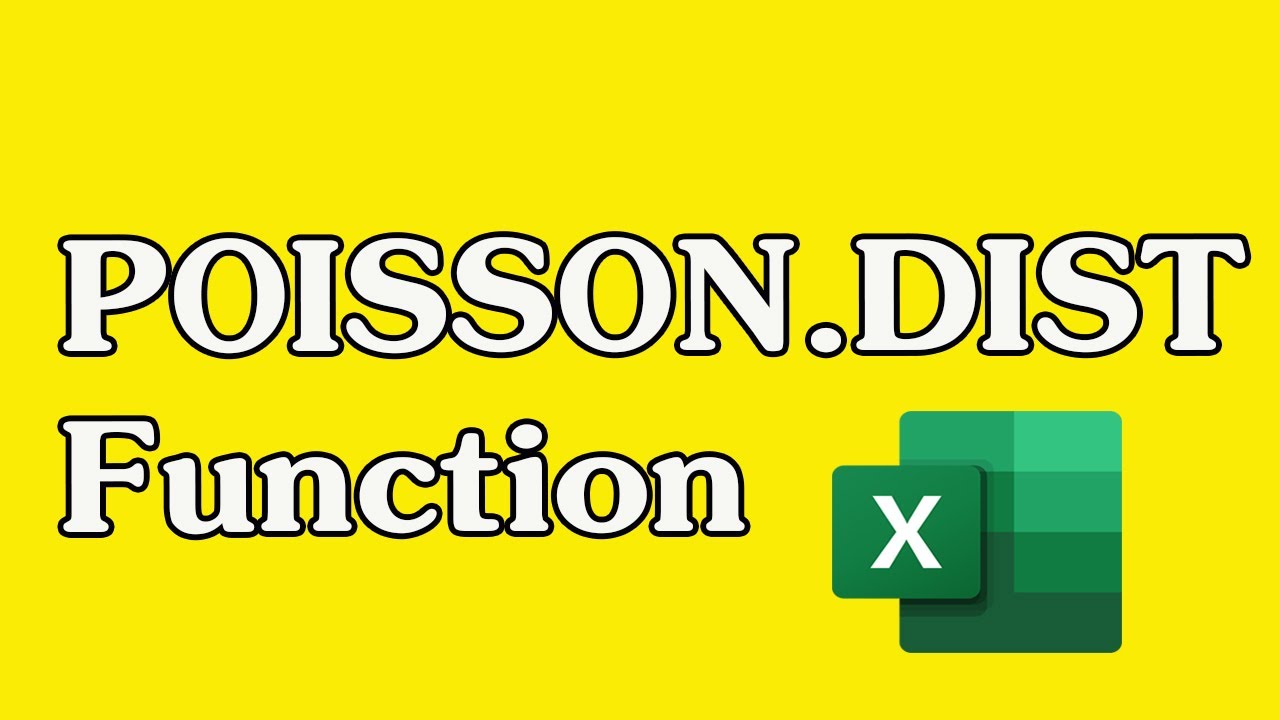 How to Use the POISSON.DIST Function in Excel - YouTube
