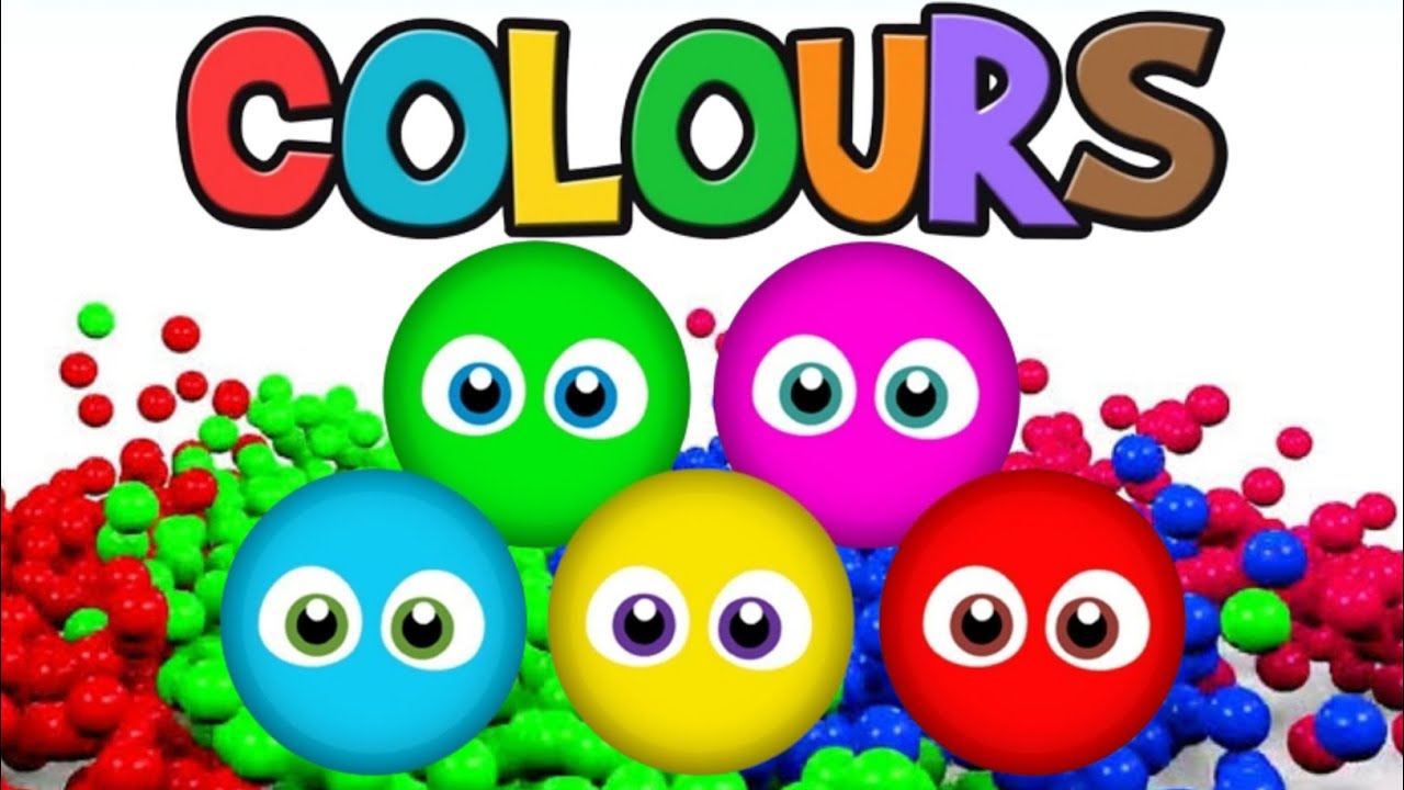 Learn Color Names and Boll game in Cartoon || Colours Name in English ...