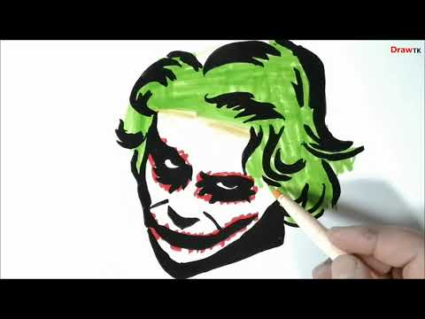 Joker Cartoon Coloring! 🃏🎨 Easy Supervillain Drawing & Painting for Kids