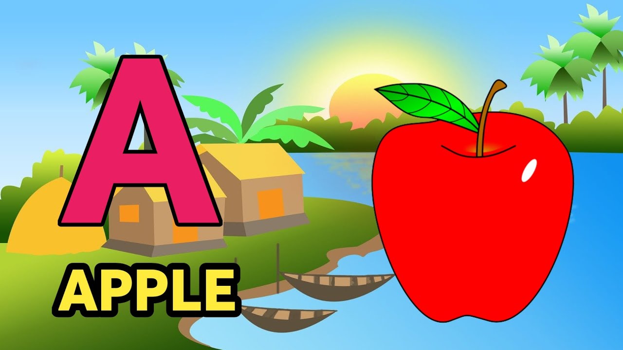 Abcd learning। A for apple b for ball। English alphabet। Part 2।SisRaj ...